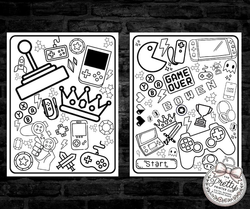 Gamer Personalized Coloring Sheets, Coloring Pages, Kid's Coloring ...