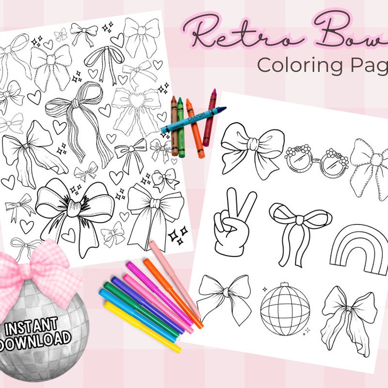 Preppy Coloring Page - Etsy