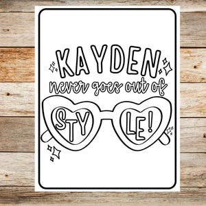 Personalized Birthday Coloring Page Set, Custom Party Favors (PDF) - Etsy