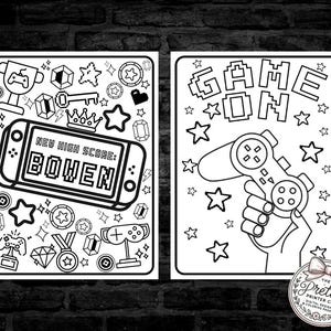 Gamer Personalized Coloring Sheets, Coloring Pages, Kid's Coloring ...