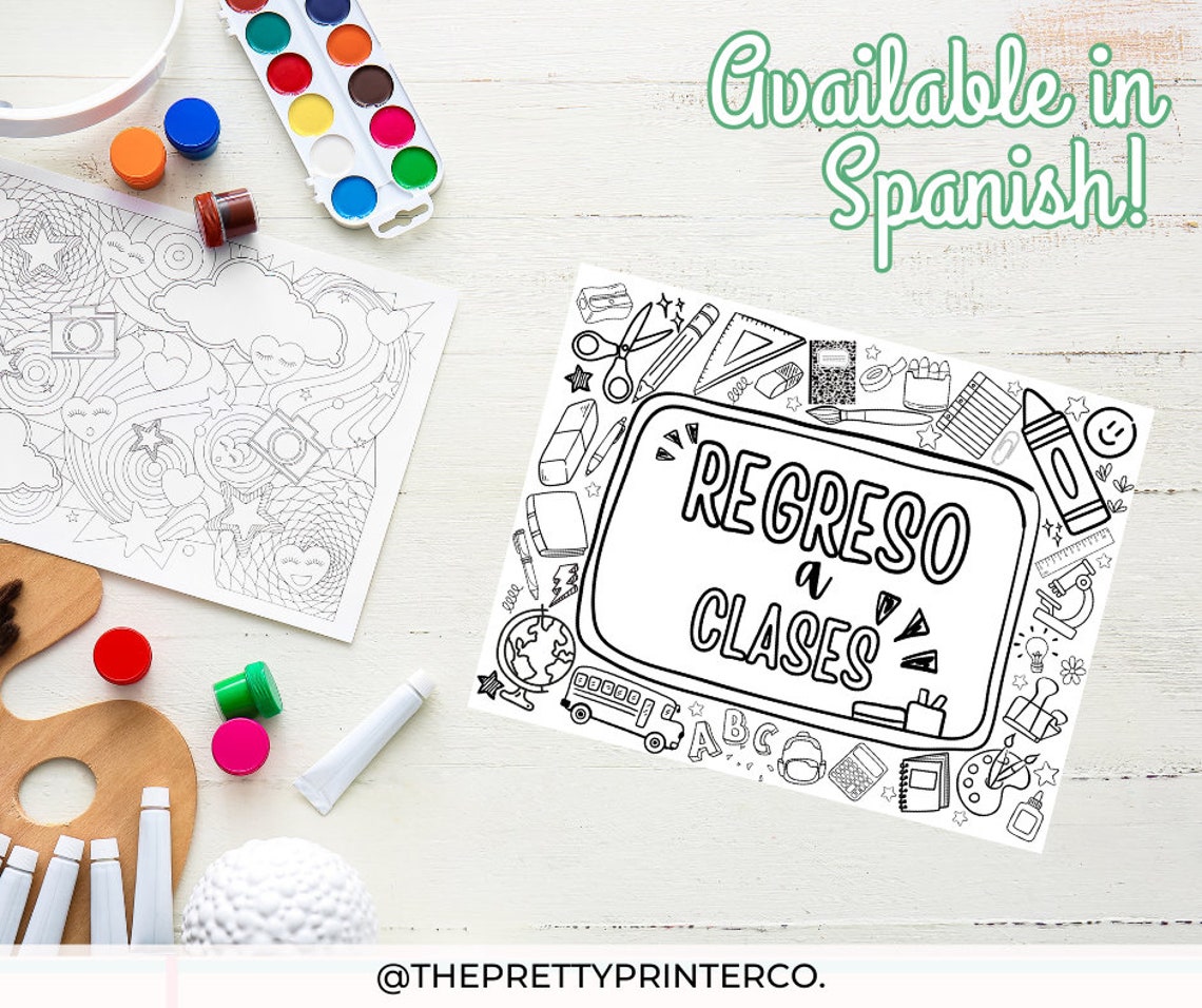 Back to School Coloring Page, Student Activity Page, First Day of ...