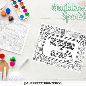 Back to School Coloring Page, Student Activity Page, First Day of ...