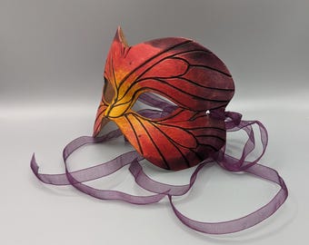 Monarch Butterfly Mask in Leather - Etsy