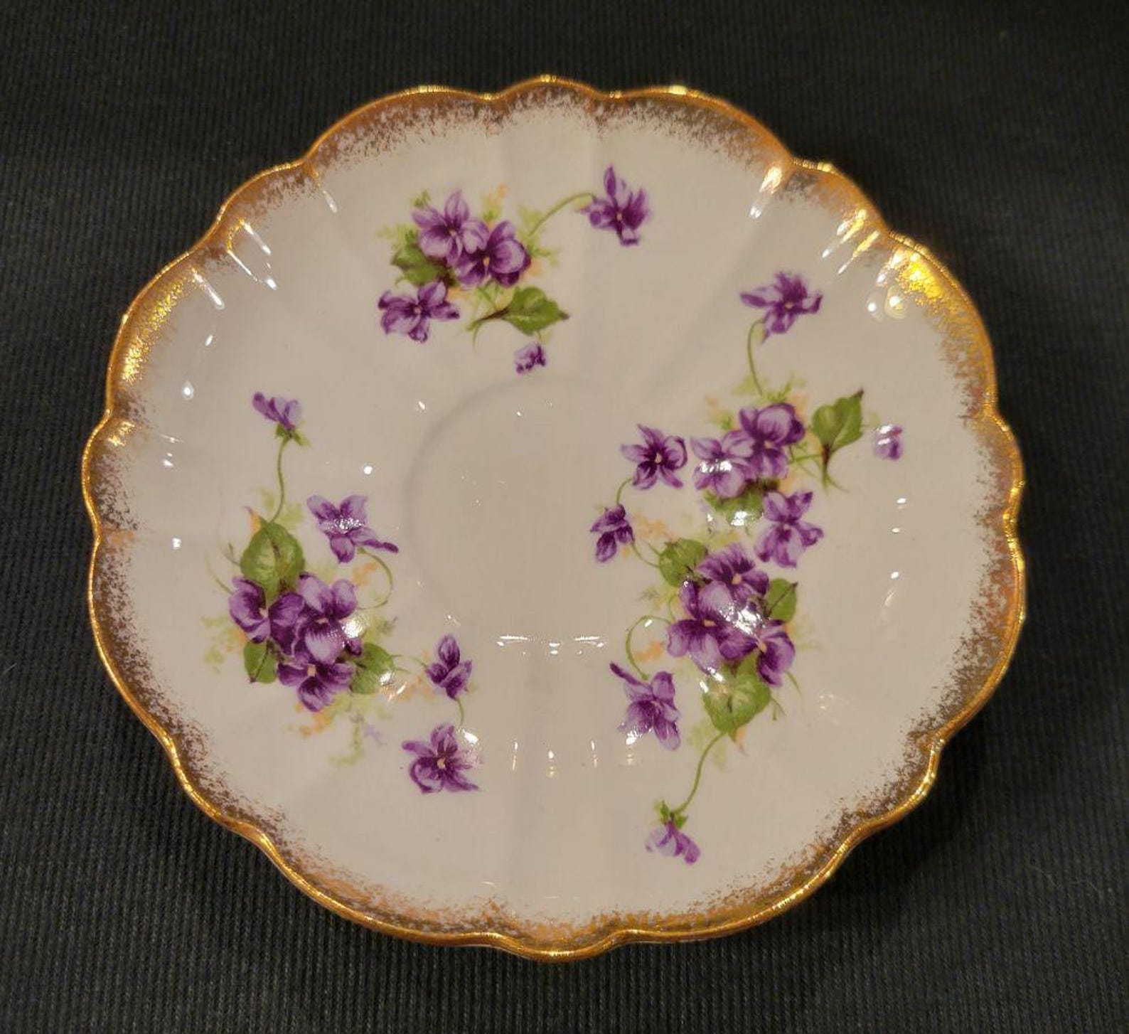 Vintage Victoria Bone Chine Violets Cup and Saucer Made in England - Etsy
