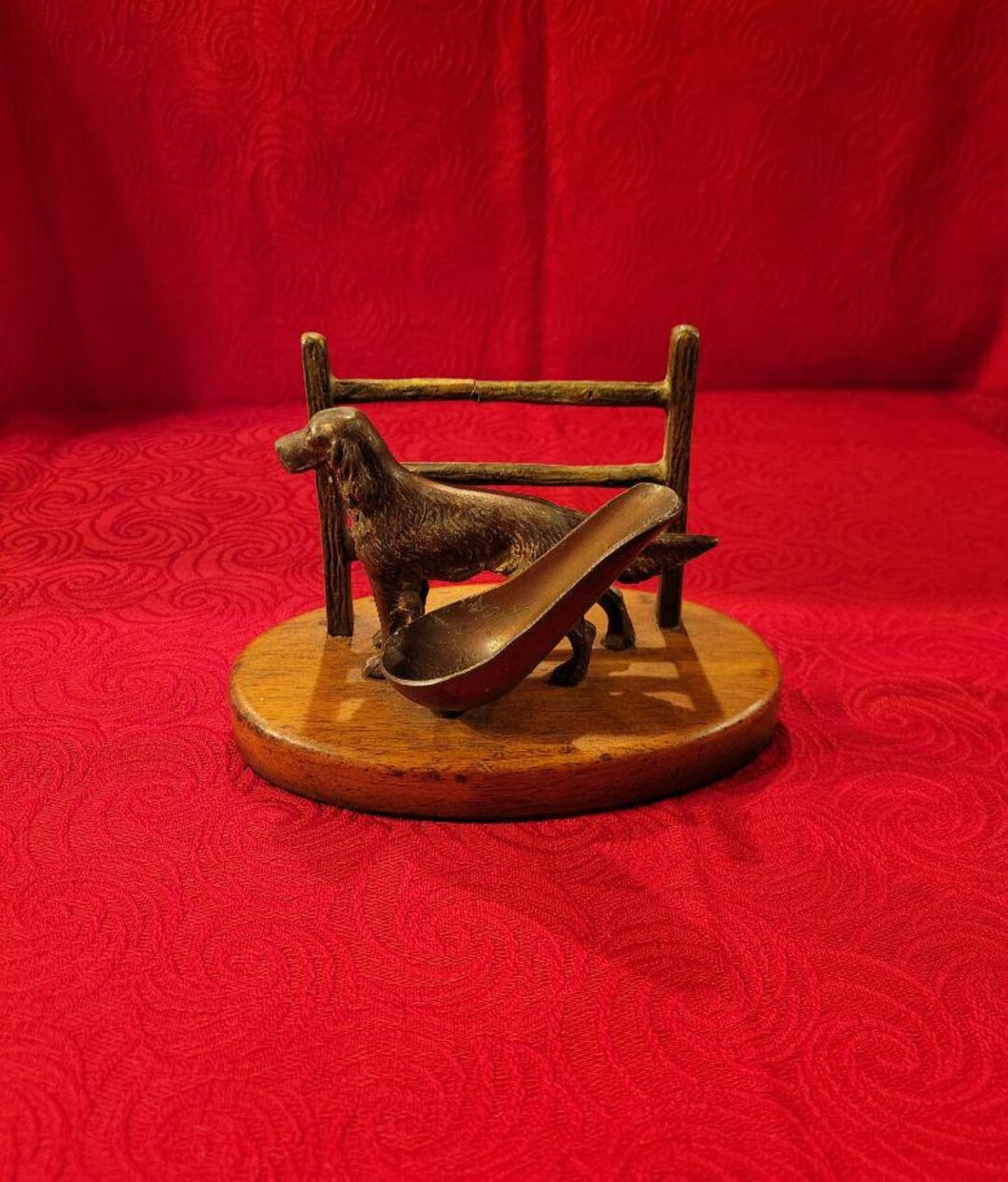 Vintage Bronze Plated Spelter English or Irish Setter Pipe Rest / Stand ...