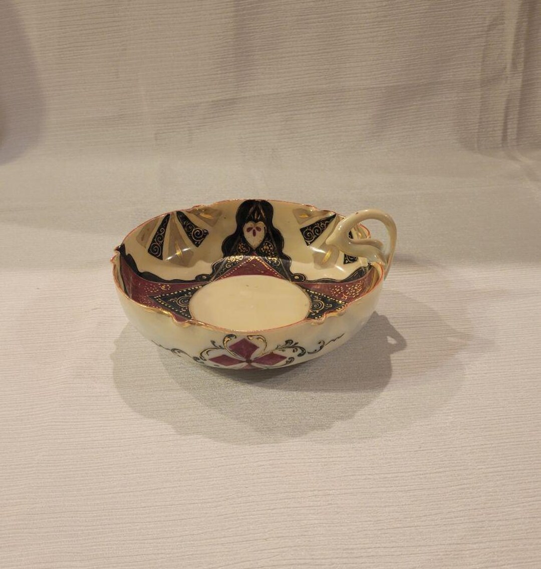 Antique Hand Painted Japanese Porcelain Meiji Period Alhambra Pattern ...