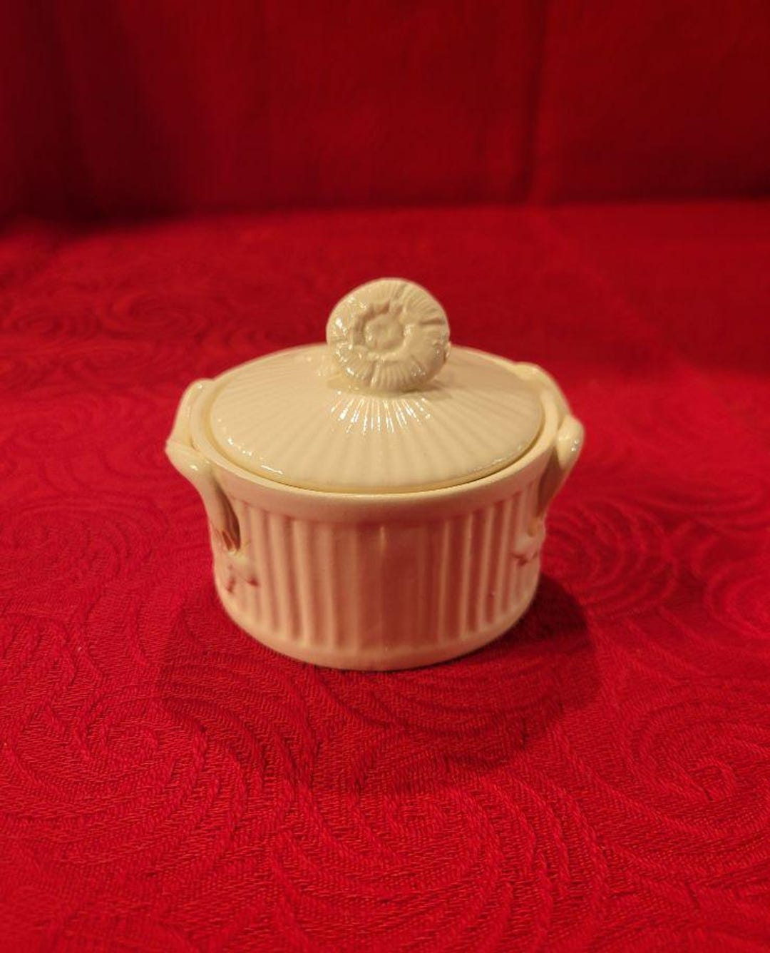 Vintage Leedsware Classical Creamware Lidded Trinket Box England - Etsy