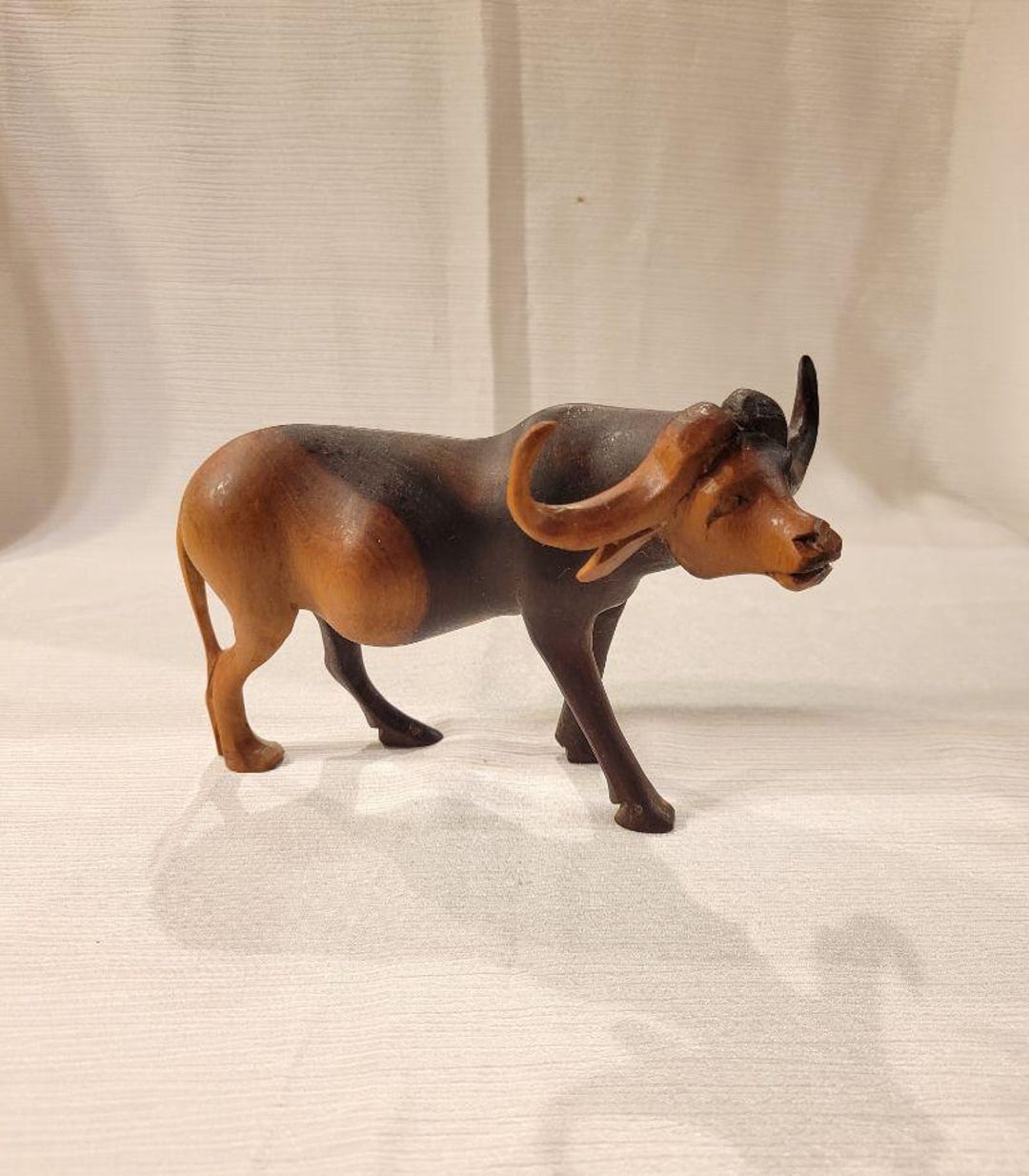 Vintage Carved Wood African Cape Water Buffalo Figurine - Etsy