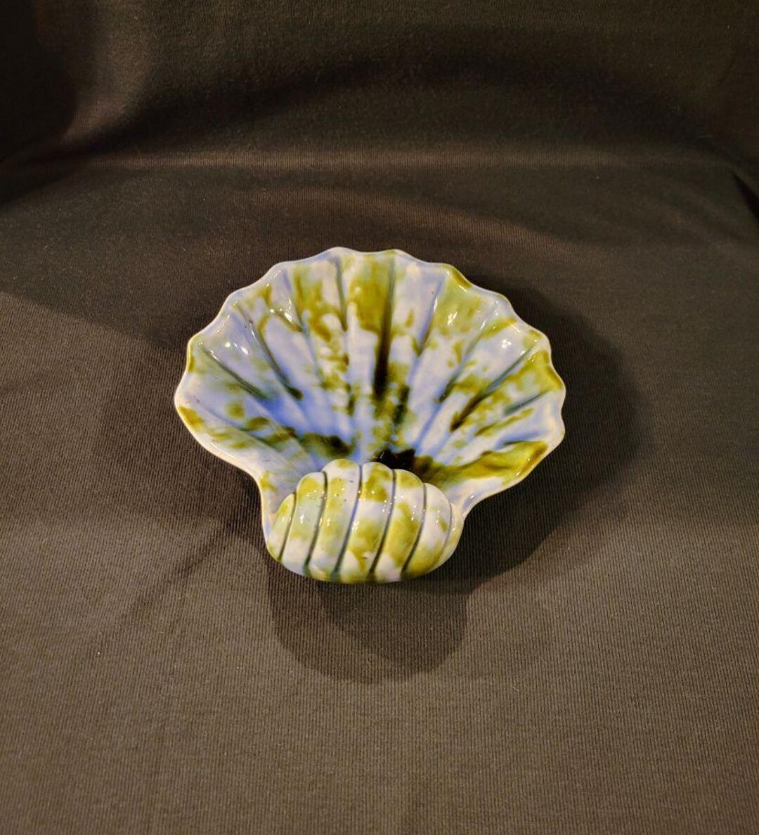 Vintage Stangl Pottery Caribbean Blue Shell Dish - Etsy