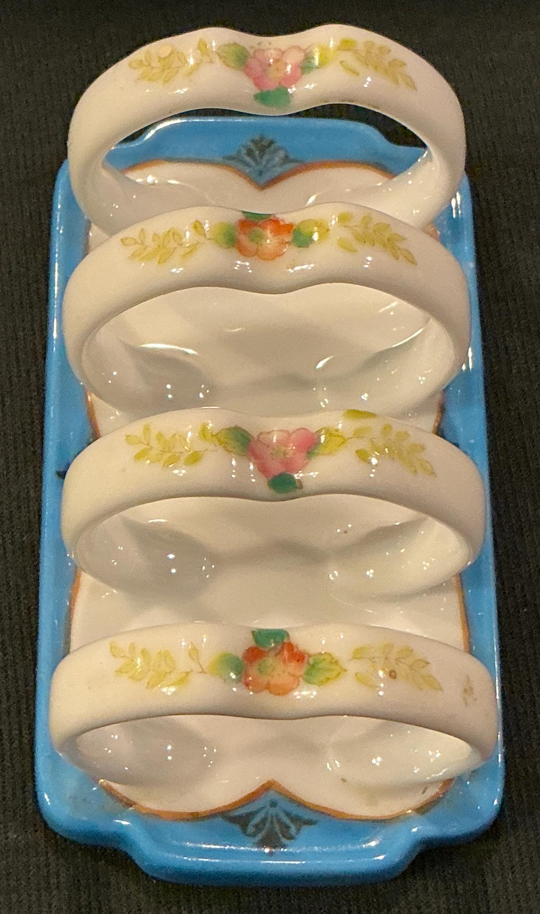 Antique Morimura Brothers Noritake Japan Porcelain Toast Rack Pink ...