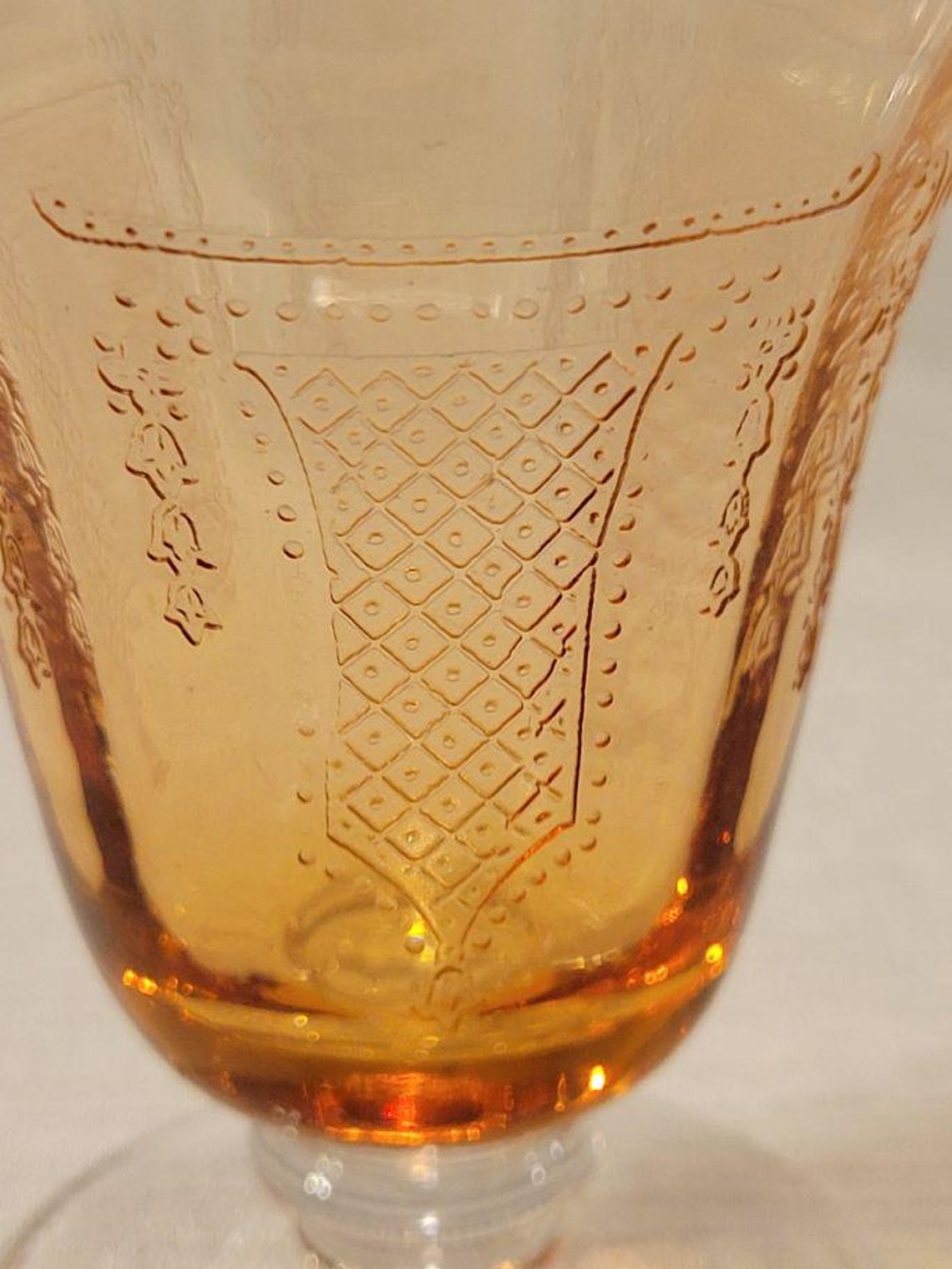 Rare Set of 5 Vintage Fostoria Glass Beverly Pattern Oyster Cocktail ...