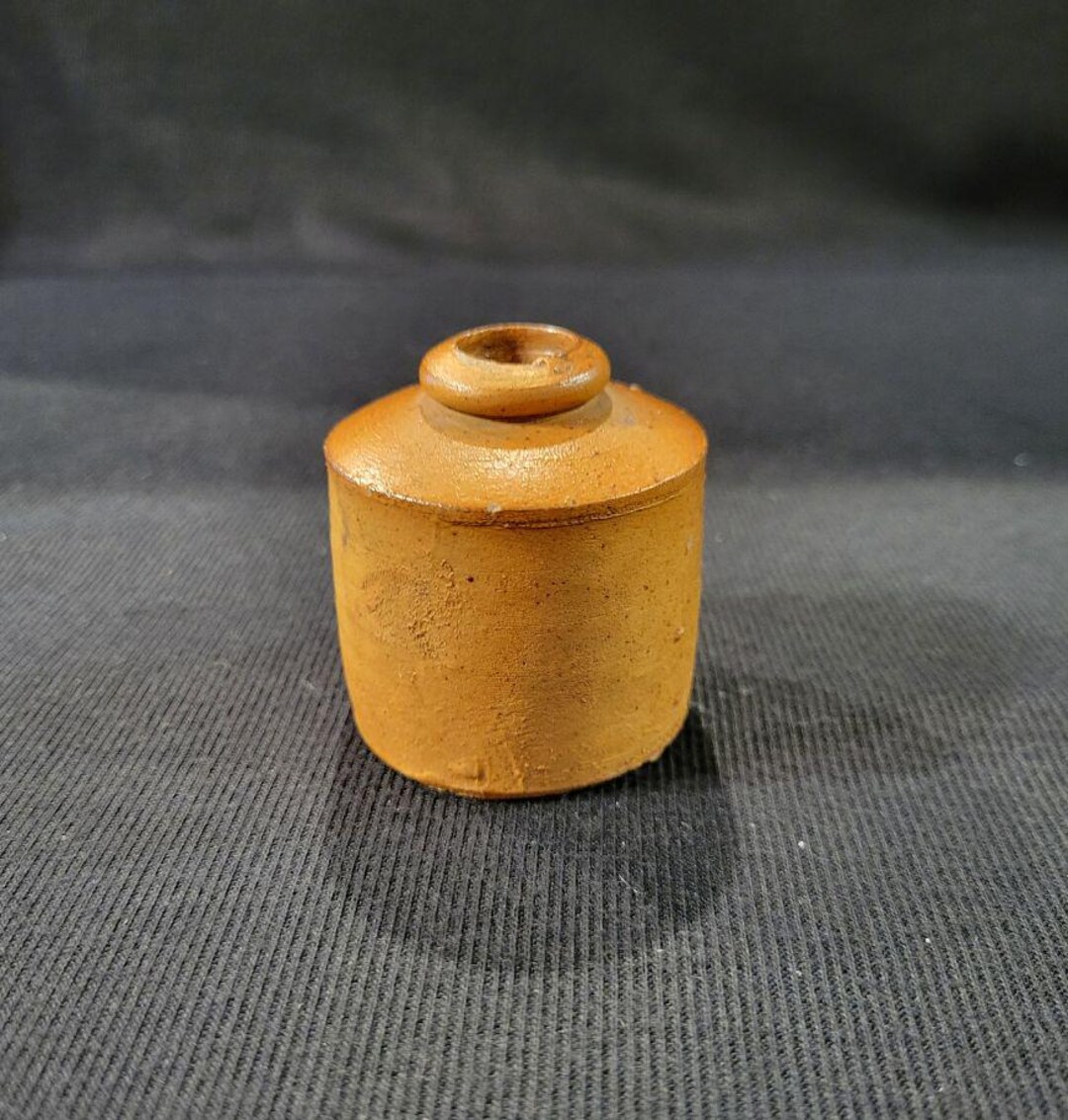 Antique 19th Century Salt Glazed Stoneware Inkwell Ink Bottle - Etsy