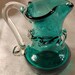 Vintage Green Hand Blown Pilgrim Glass Pitcher - Etsy