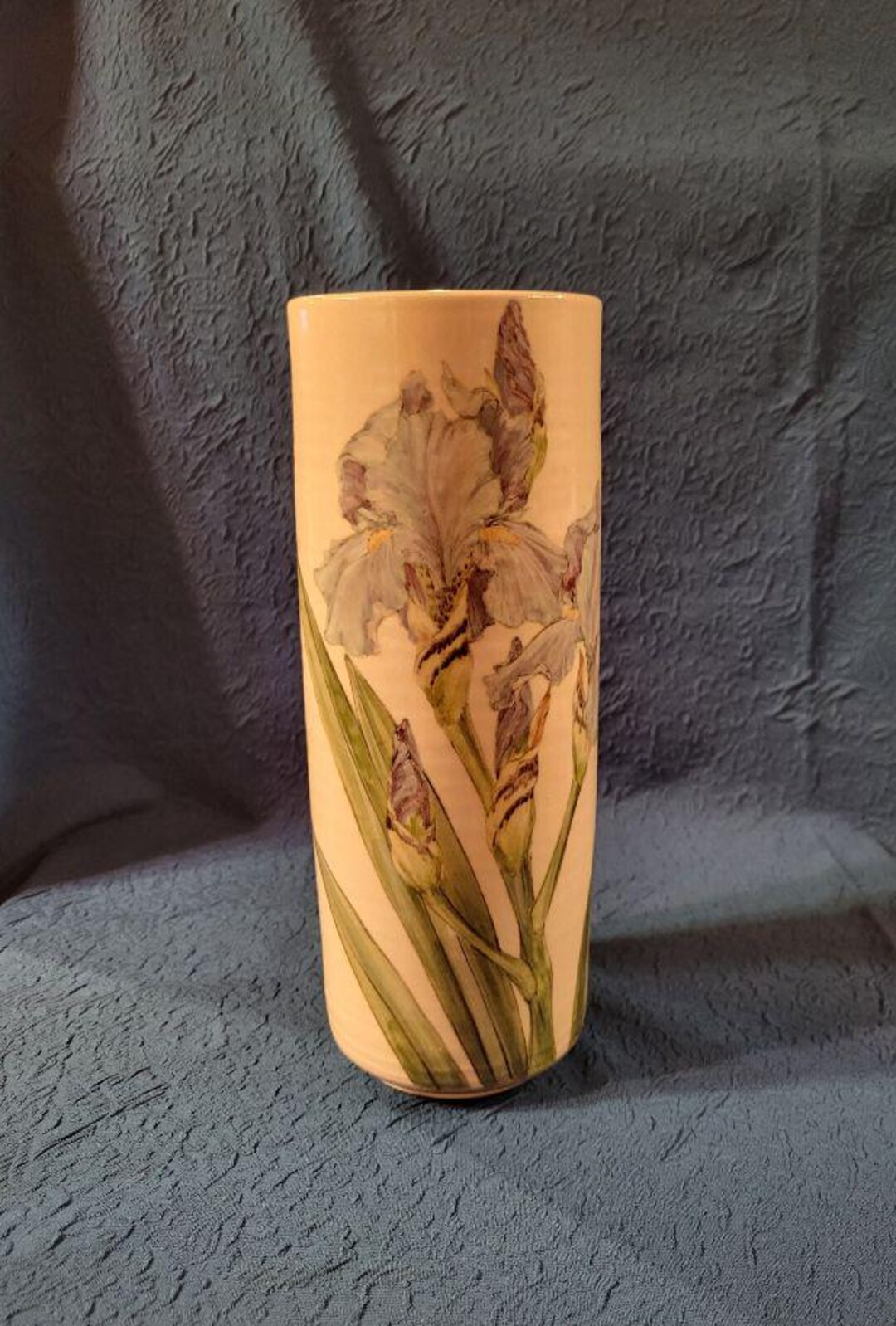Vintage 1984 Santa Barbara Ceramic Design Pottery Iris Vase 12 - Etsy