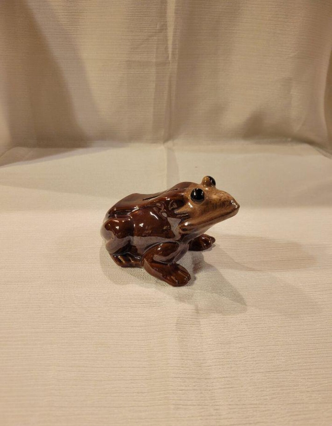 Vintage Glazed Redware Pottery Frog Still Bank - Etsy