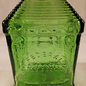 Vintage 1970's Wheaton Glass Green Glass Savings Still Bank - Etsy