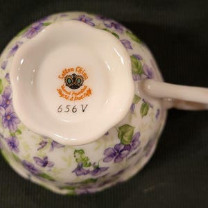 Vintage Lefton's China Violet Chintz Cup and Snack or Luncheon Plate - Etsy