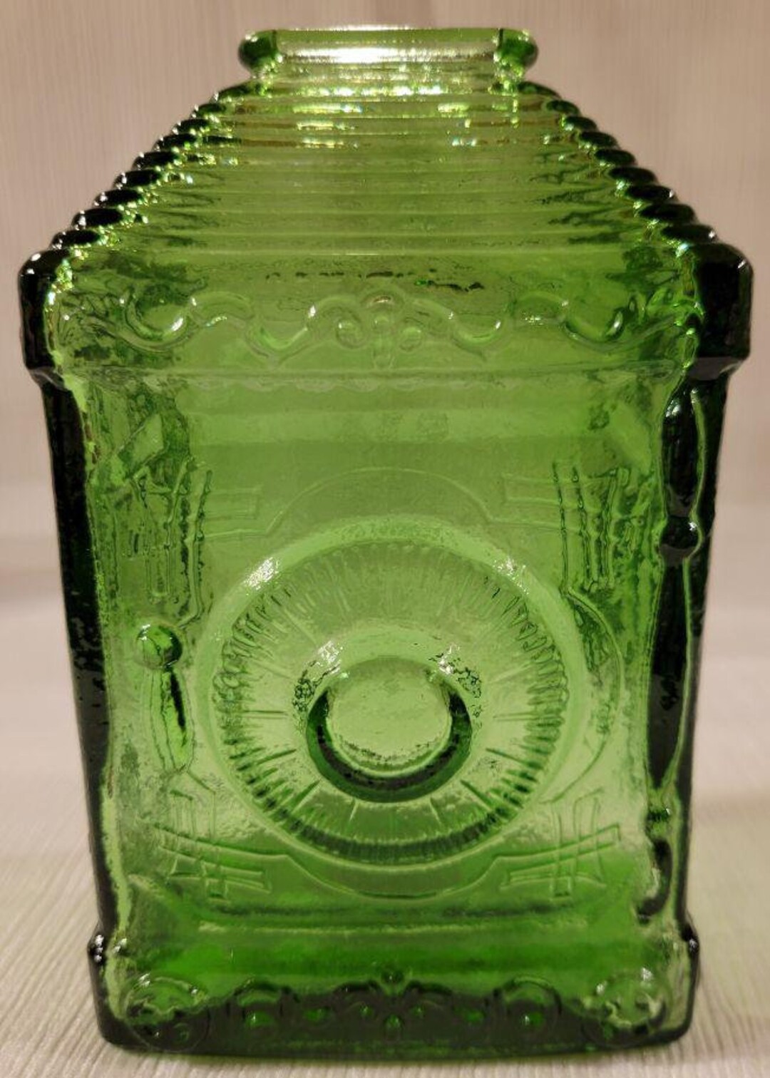 Vintage 1970's Wheaton Glass Green Glass Savings Still Bank - Etsy