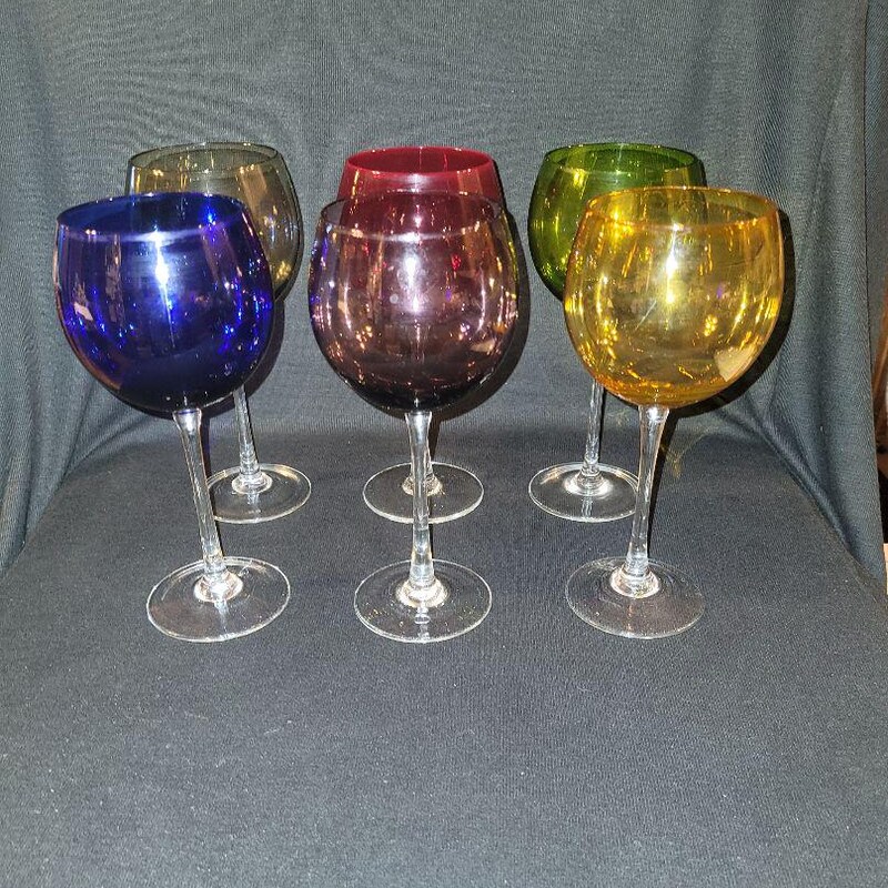 Colored Glass Stemware - Etsy