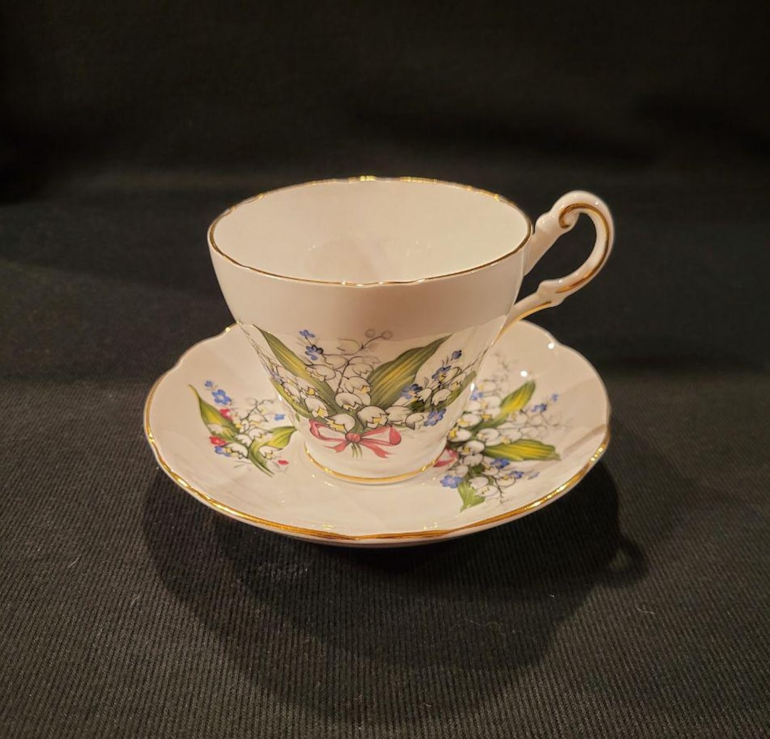 Vintage Regency English Bone China Lily of the Valley Cup and Saucer ...