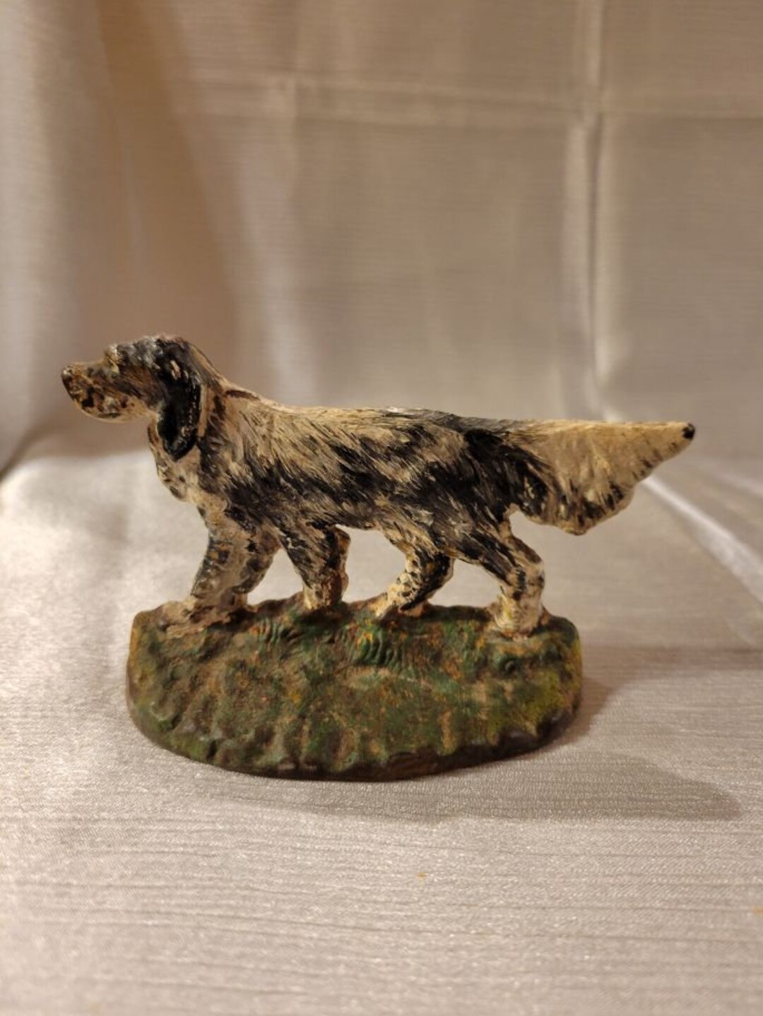 Antique 1920's Painted Cast Iron English Setter Paperweight / Mini ...