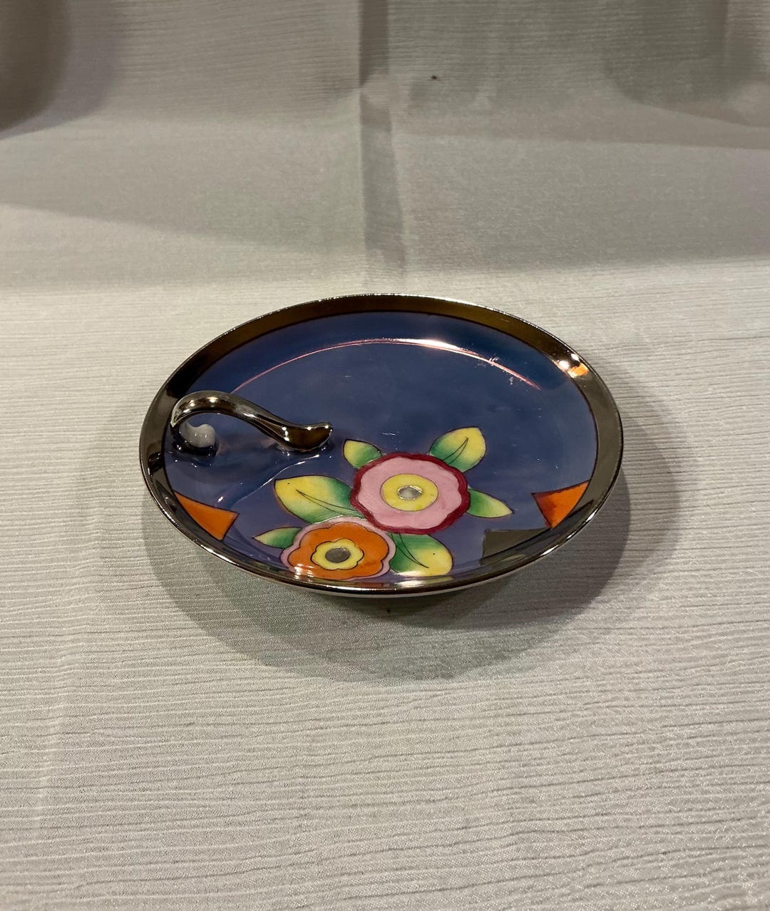 Vintage Art Deco Morimura Brothers Noritake Lusterware Floral Nappy ...