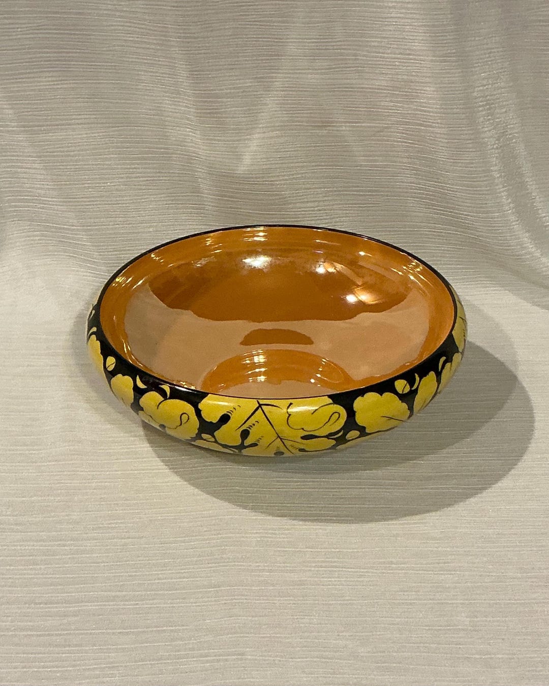 Vintage Morimura Brothers Noritake Art Deco Lusterware Bowl Yellow Oak ...