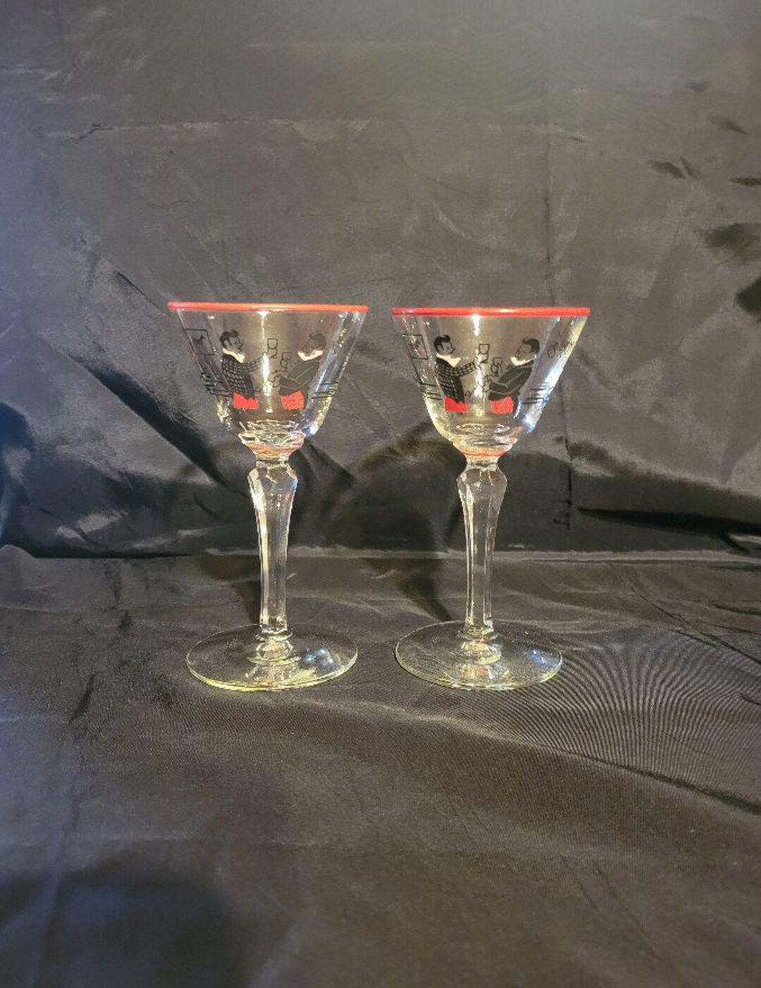 Vintage Set of 2 Libbey Glass Pickwick Dickens Bartender Cordial ...