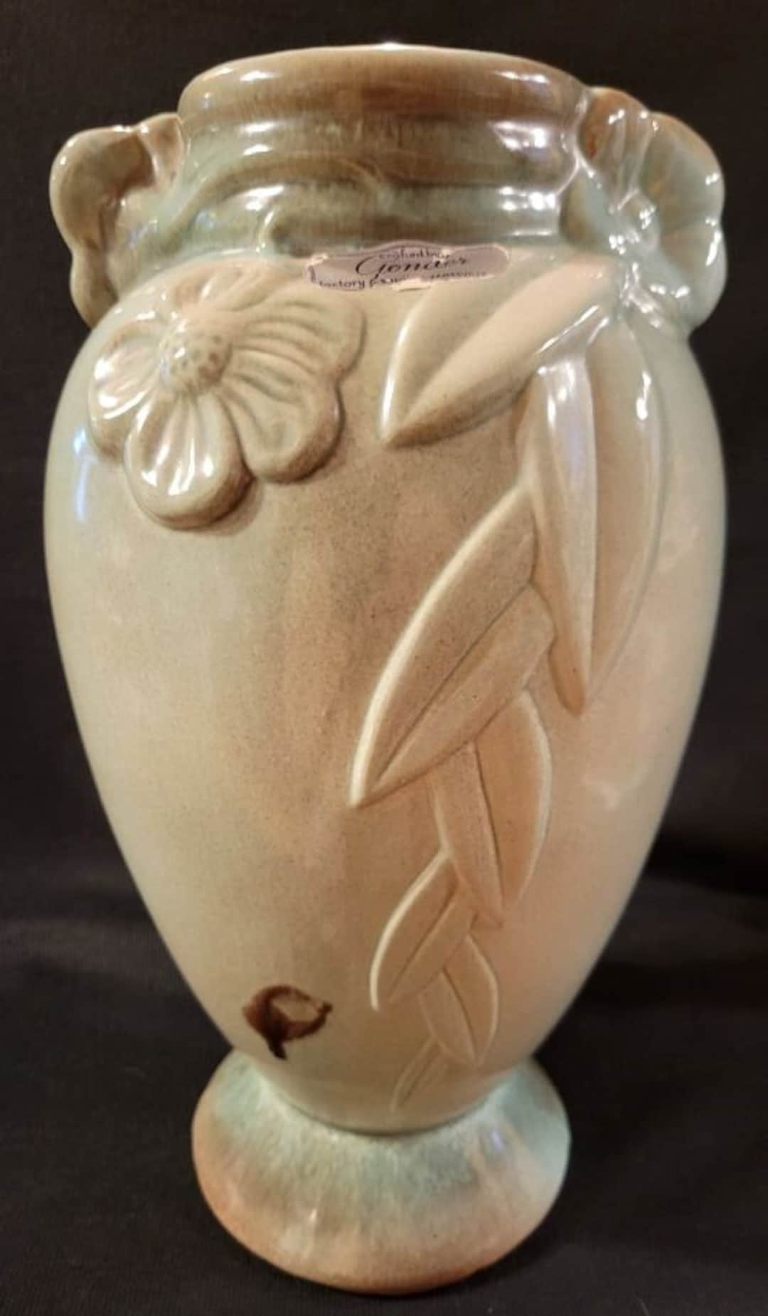 Vintage Gonder Pottery Vase Blended Blue Green Glaze 11-1/2 - Etsy