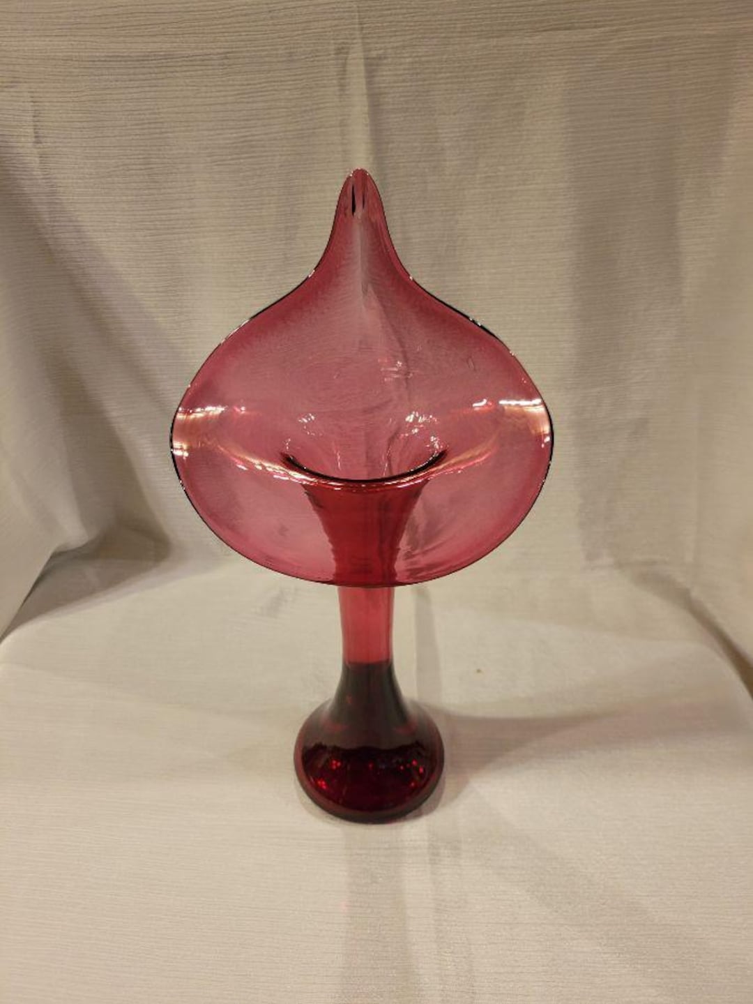 Vintage 1970's Pilgrim Glass Company Hand Blown Cranberry Glass Jack in ...