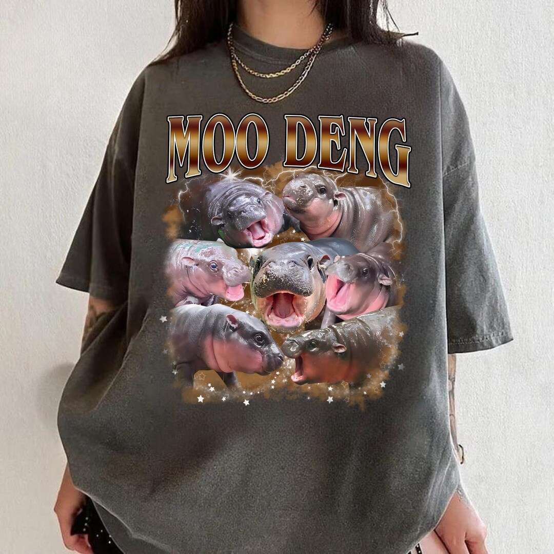 Moo Deng Meme Shirt Funny, I Love Moo Deng Tee, Moo Deng Fan Club ...