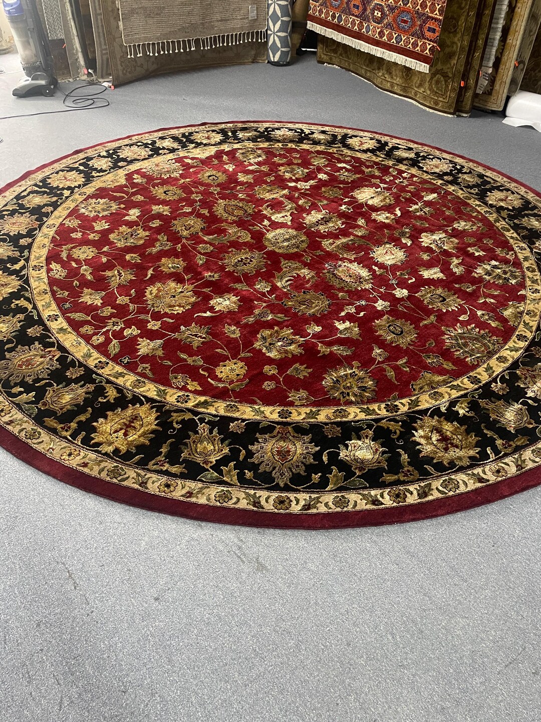 Traditional 12 Ft Round Handmade Carpet - Etsy