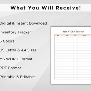 Printable Inventory Log. Product Inventory Small Business. Inventory ...