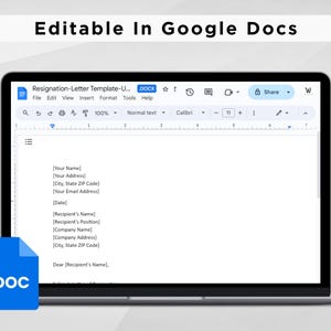 Professional Resignation Letter Template. Letter of Resignation ...