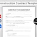 Construction Contract Form. Editable Construction Agreement Template ...