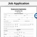 Printable Employee Application. Job Application Template. Application ...