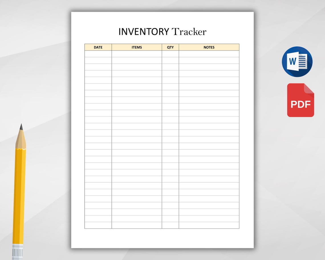 Printable Inventory Log. Product Inventory Small Business. Inventory ...