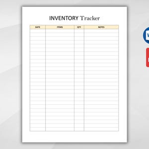 Printable Inventory Log. Product Inventory Small Business. Inventory ...