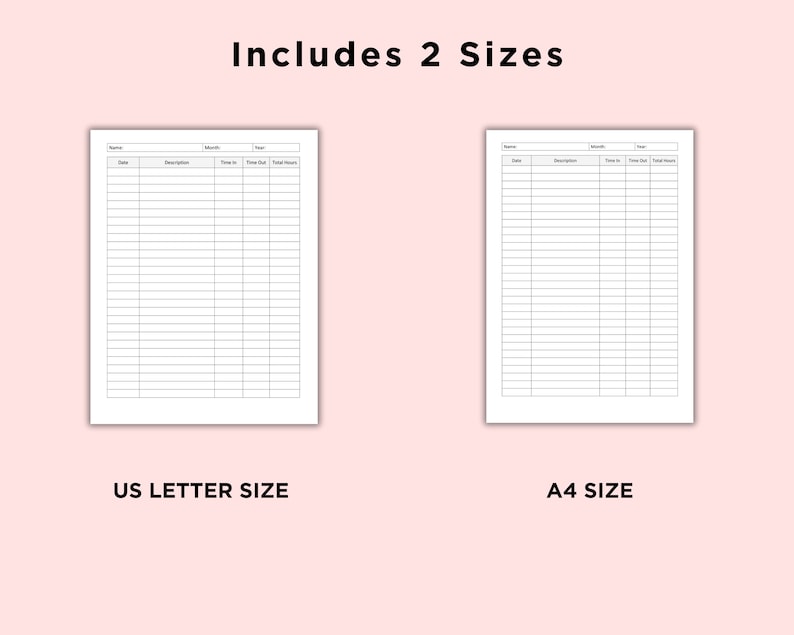 Time Sheet Log Printable. Time Keeping Log. Timesheet Log. Time Spent ...