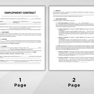 Employment Contract Agreement. Employment Service Contract Templates ...