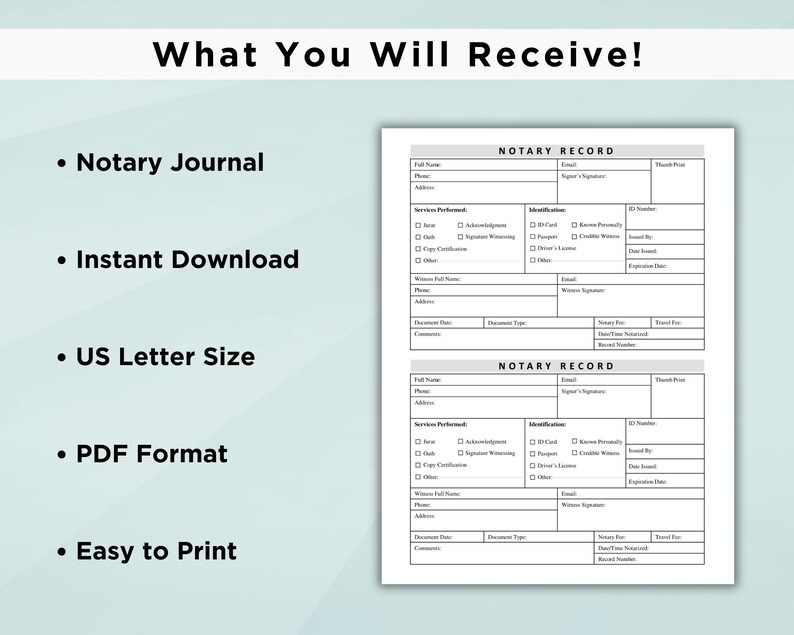 Notary Journal. Notary Log. Notary Public Record Book. Notary Book ...