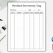 Editable Inventory Tracker. Inventory Log. Product Inventory. Inventory ...