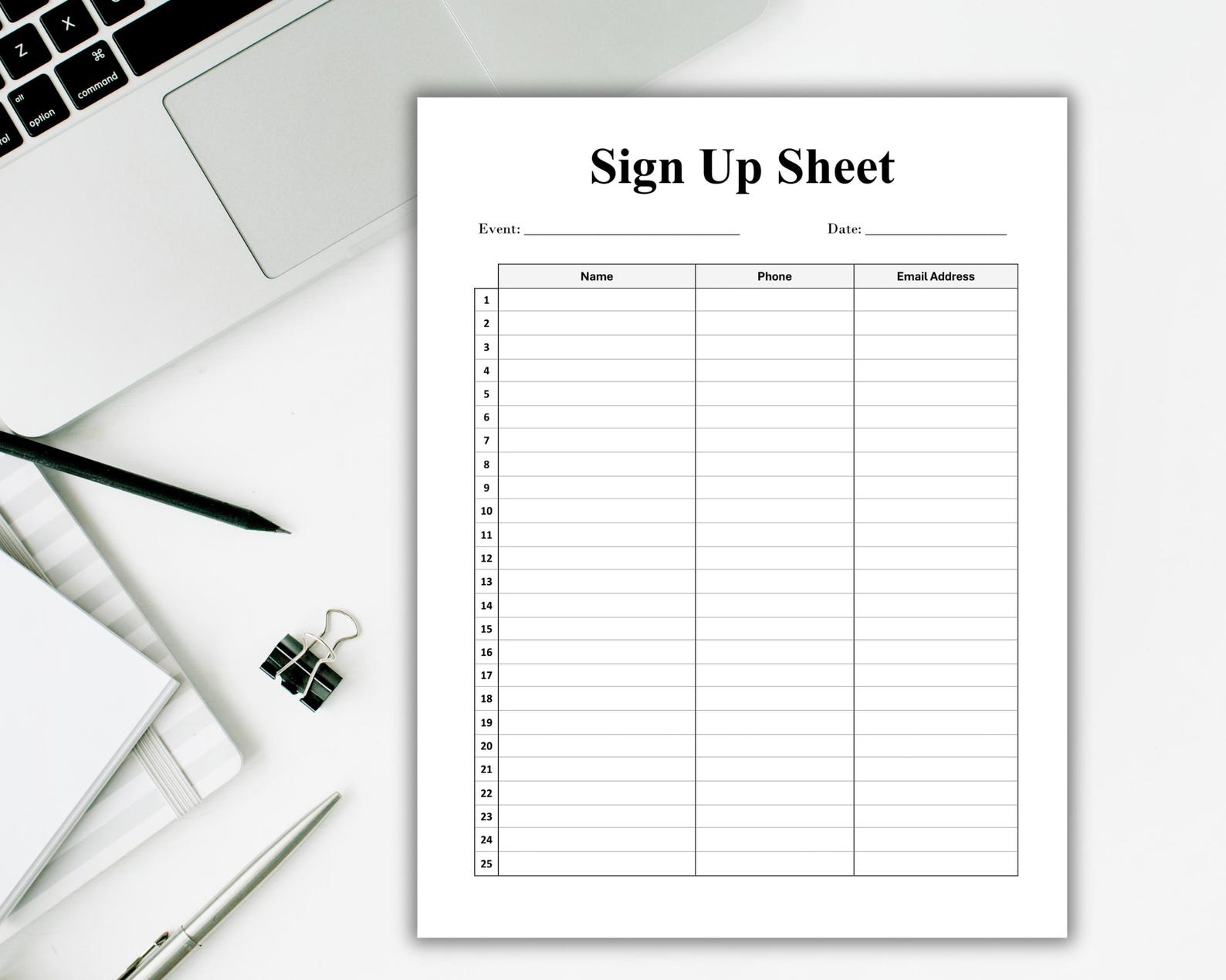 Sign up Sheet Template. Printable Sign up Templates. Event Sign up ...