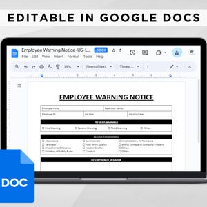 Editable Employee Warning Notice Template. Employee Discipline Form ...