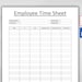 Employee Time Sheet Template Printable. Editable Time Card. Work ...
