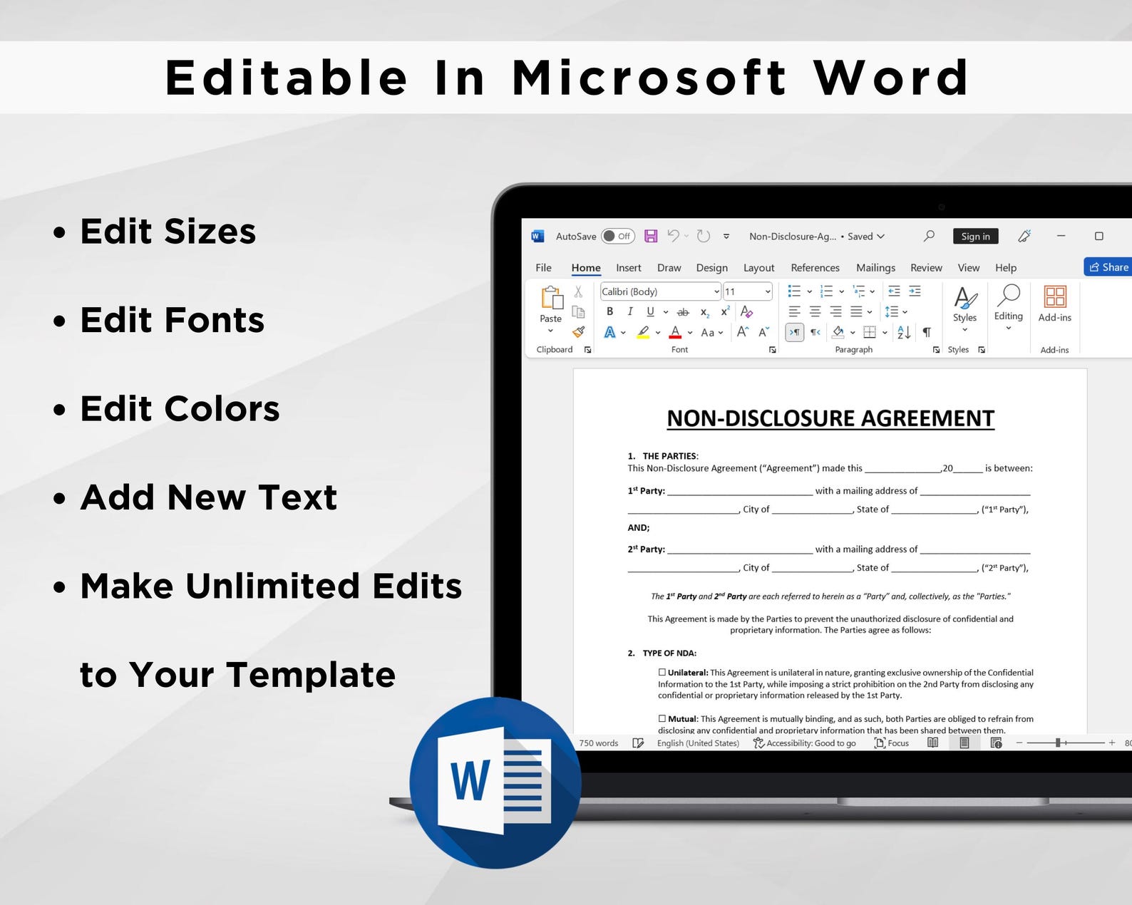 Non-disclosure Agreement Template. NDA Forms. Confidential Disclosure ...