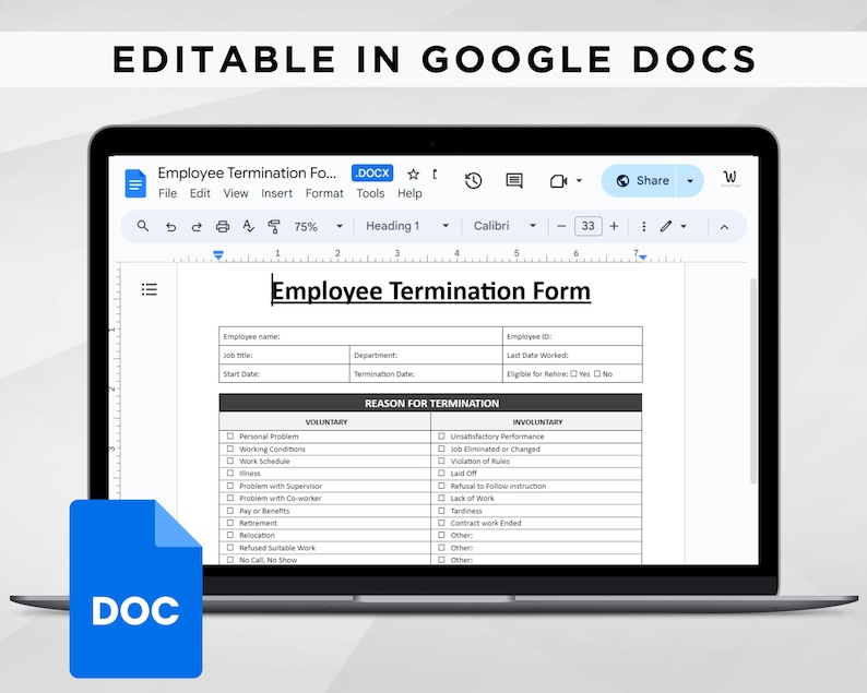 Employee Termination Letter Template, Job Termination Letter Template ...