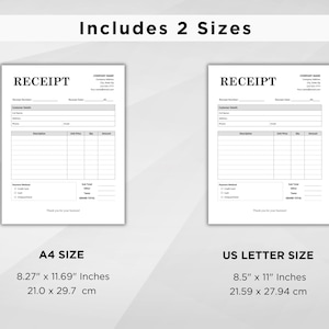 Receipt Template. Small Business Digital Receipt. Receipt Form ...