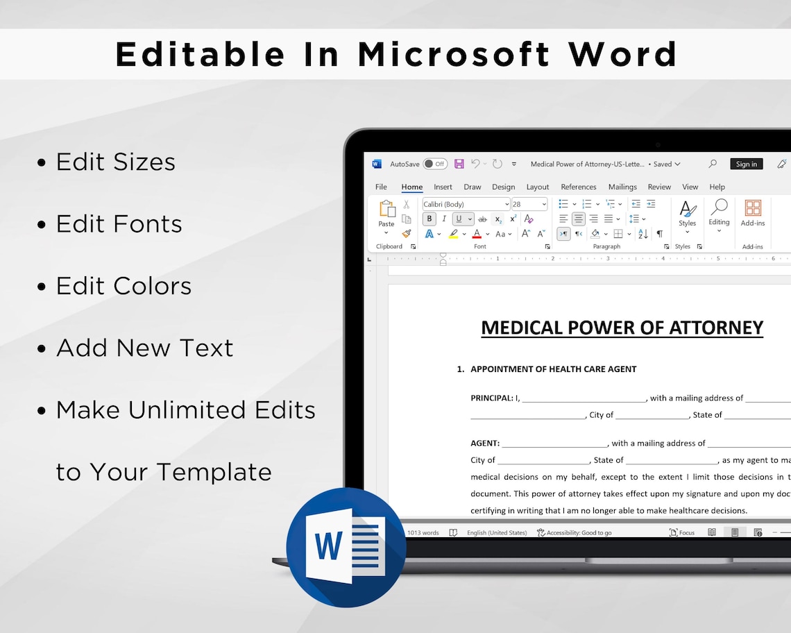Medical Power of Attorney Form. Printable Medical Power of Attorney ...