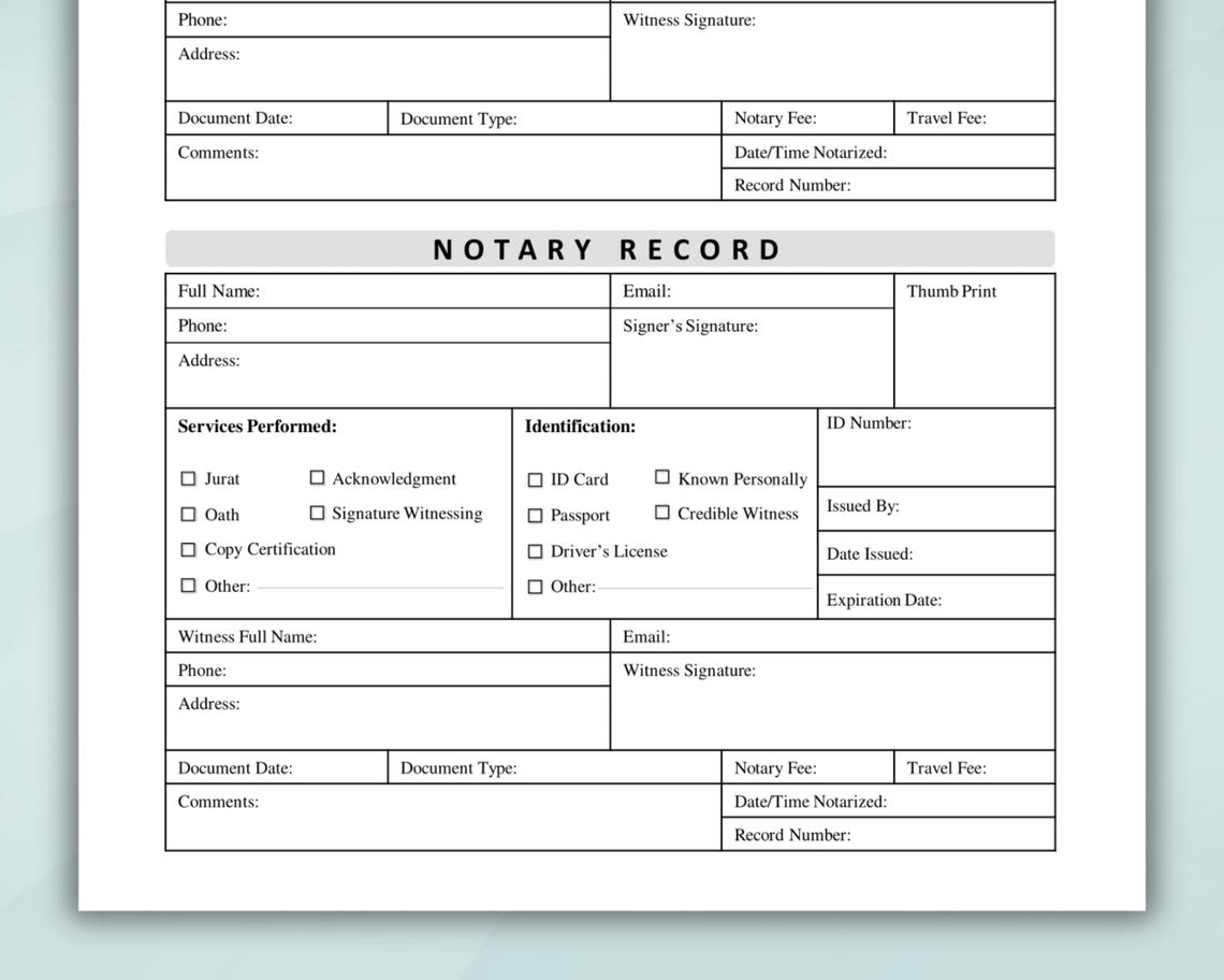 Notary Journal. Notary Log. Notary Public Record Book. Notary Book ...